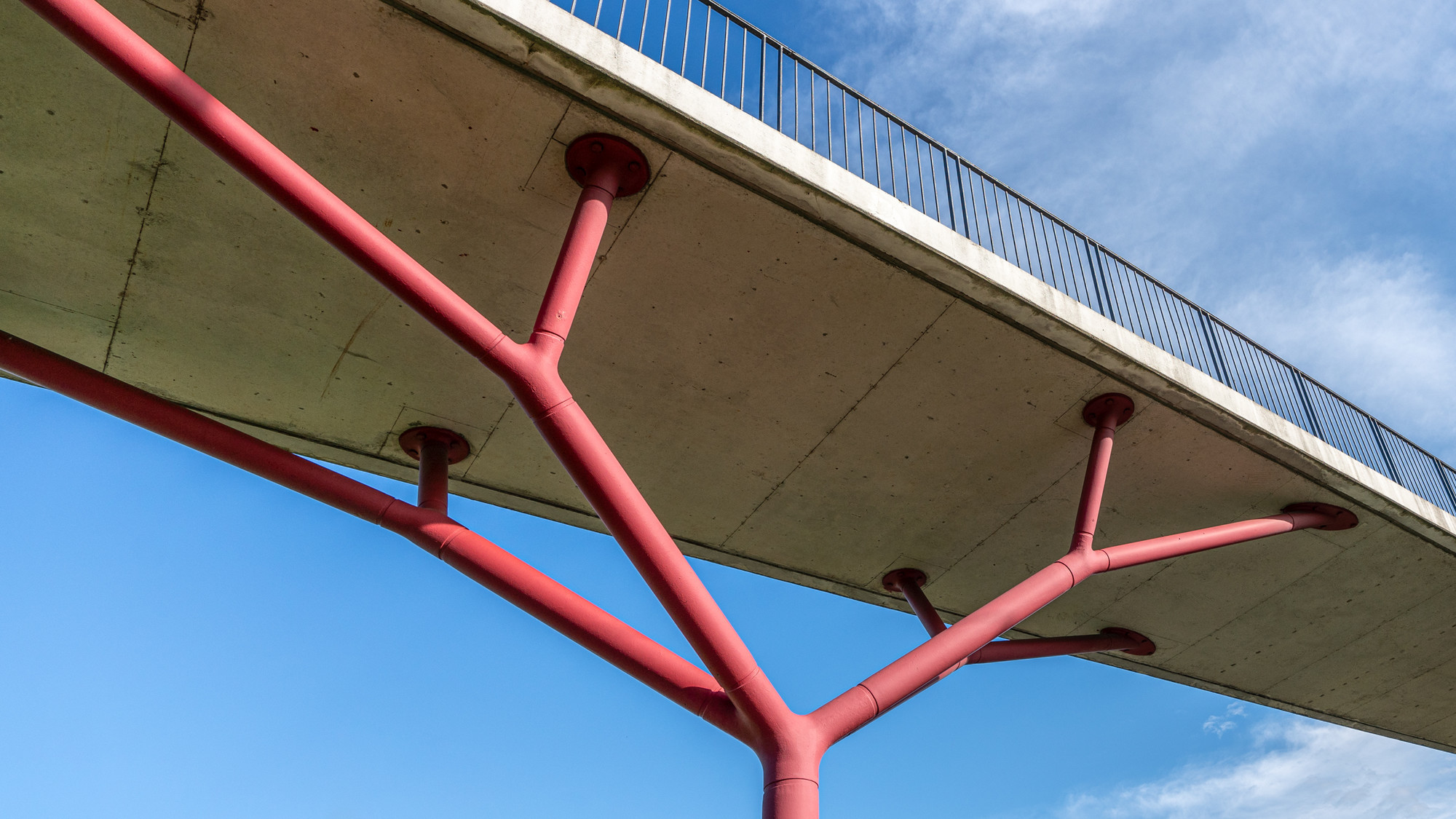 International Garden Exhibition 1993 - Bridge at Pragsattel across ...