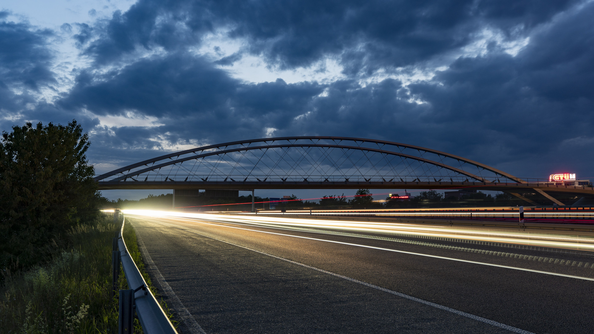 Tram bridge crossing highway A8 - sbp
